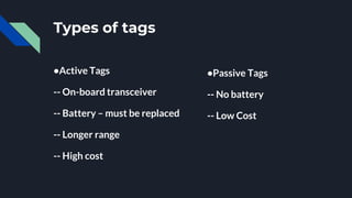 Radio frequency identification(rfid) | PPTX