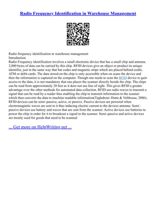 Radio Frequency Identification (RFID) | PDF