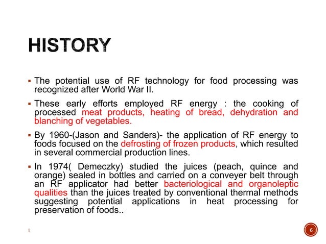 Radio frequency processing and Microwave heating in food processing | PPTX