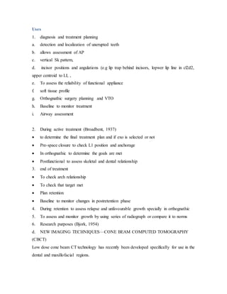 Radiograph guidelines for orthodontists by Almuzian | DOCX