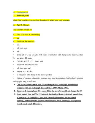 Radiograph guidelines for orthodontists by Almuzian | DOCX
