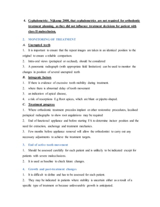 Radiograph guidelines for orthodontists by Almuzian | PDF