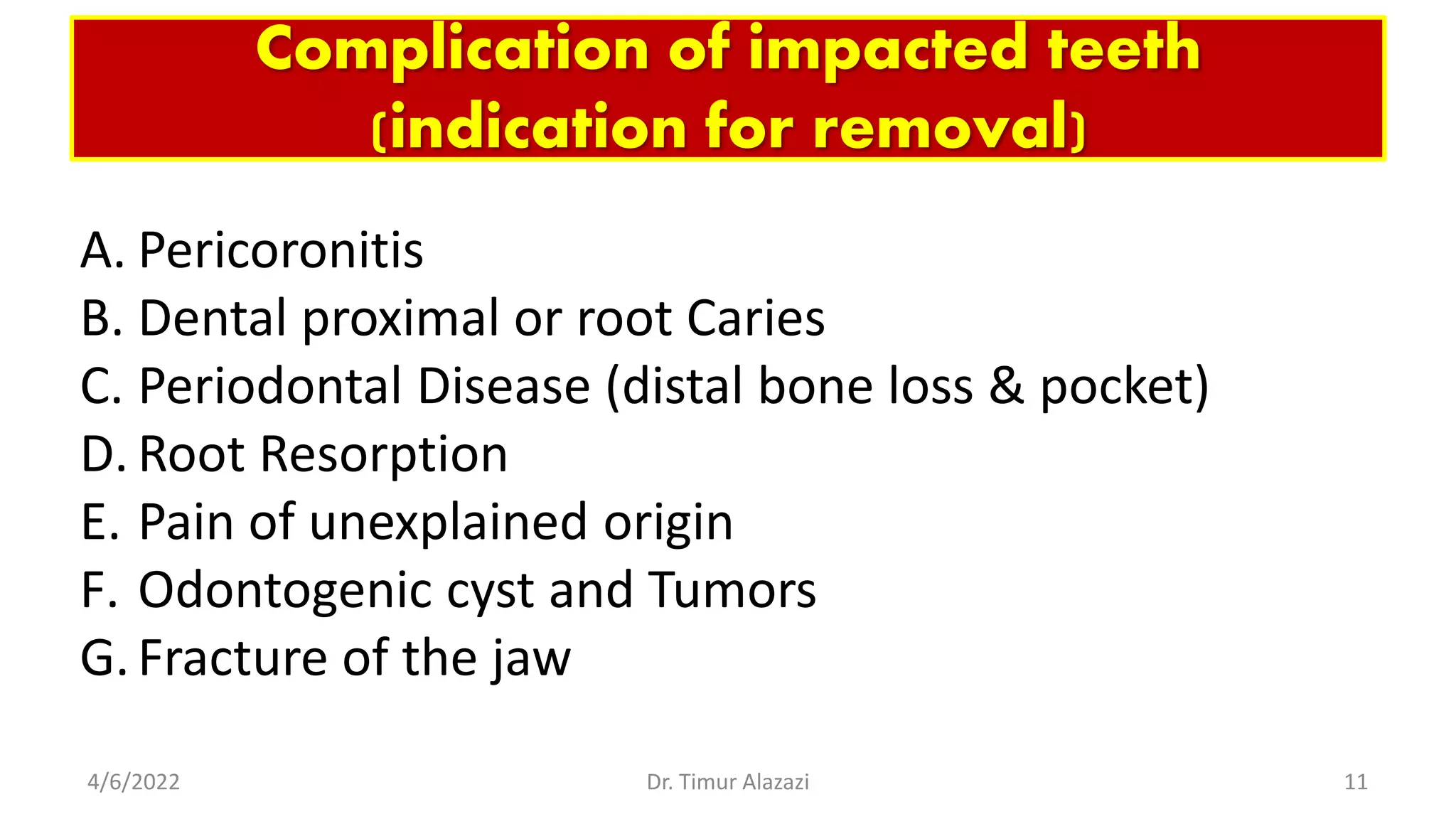 Radiographical assesment of impacted teeth | PPTX