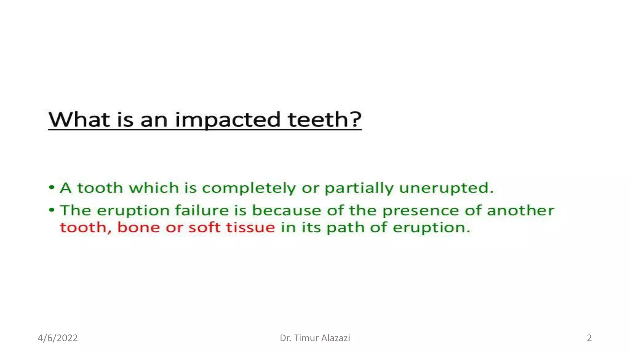 Radiographical assesment of impacted teeth | PPTX