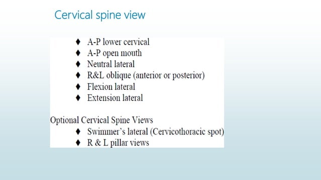 Radiographic anatomy and views of c spine | PPTX | Death, Injury, or ...