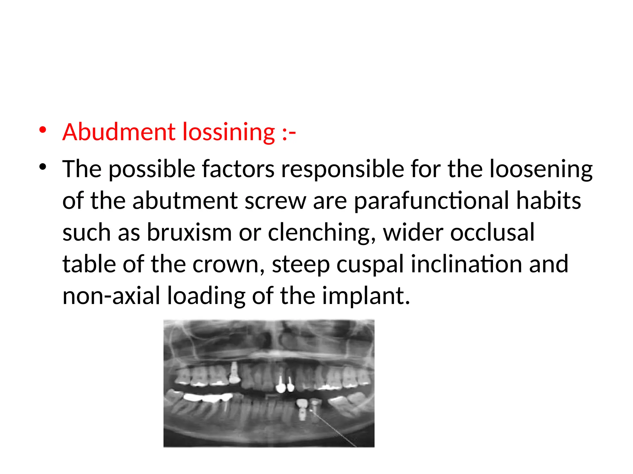 radiographic appearance of dental implant complications.pptx