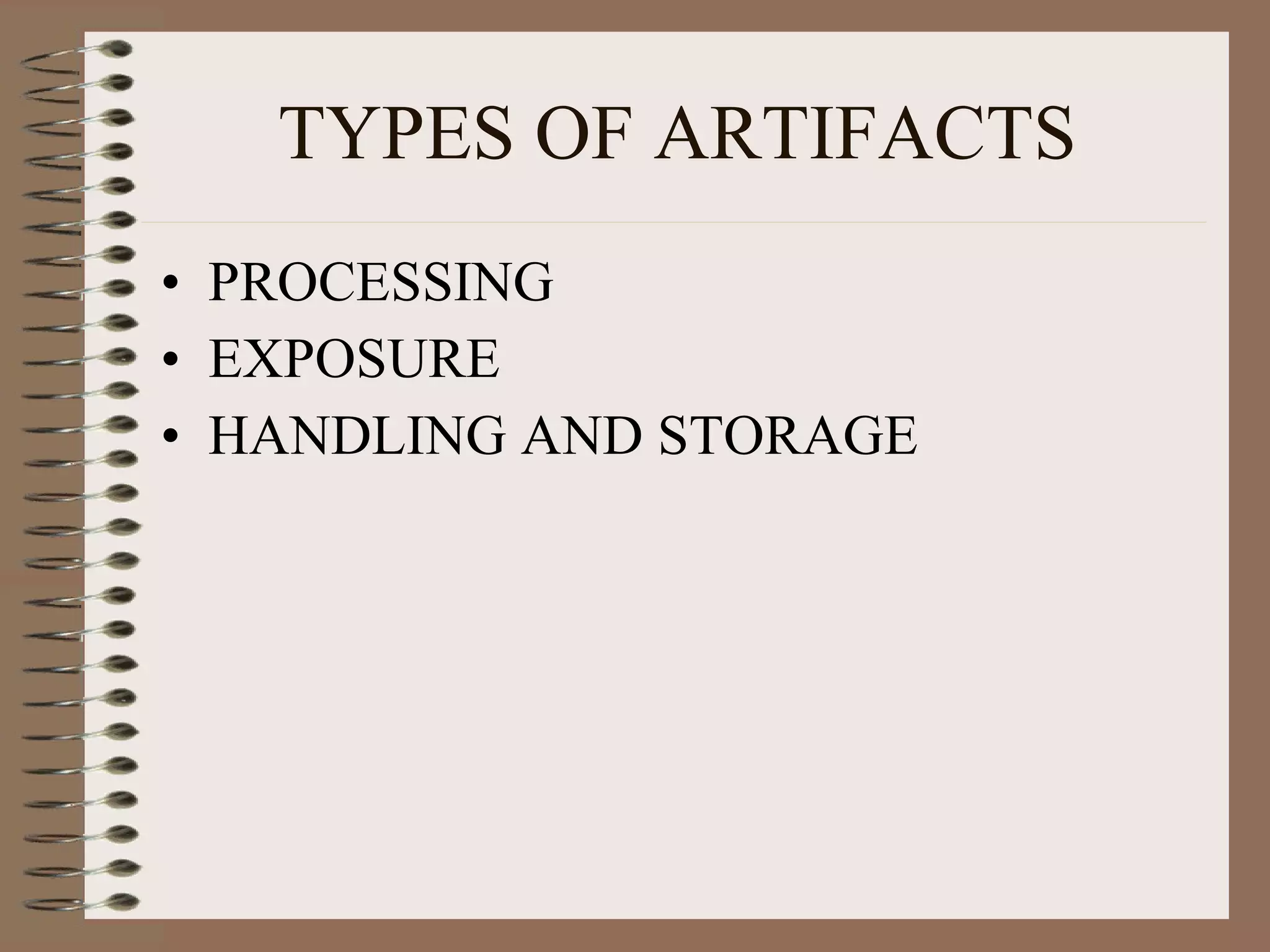 Radiographic artifacts | PPT