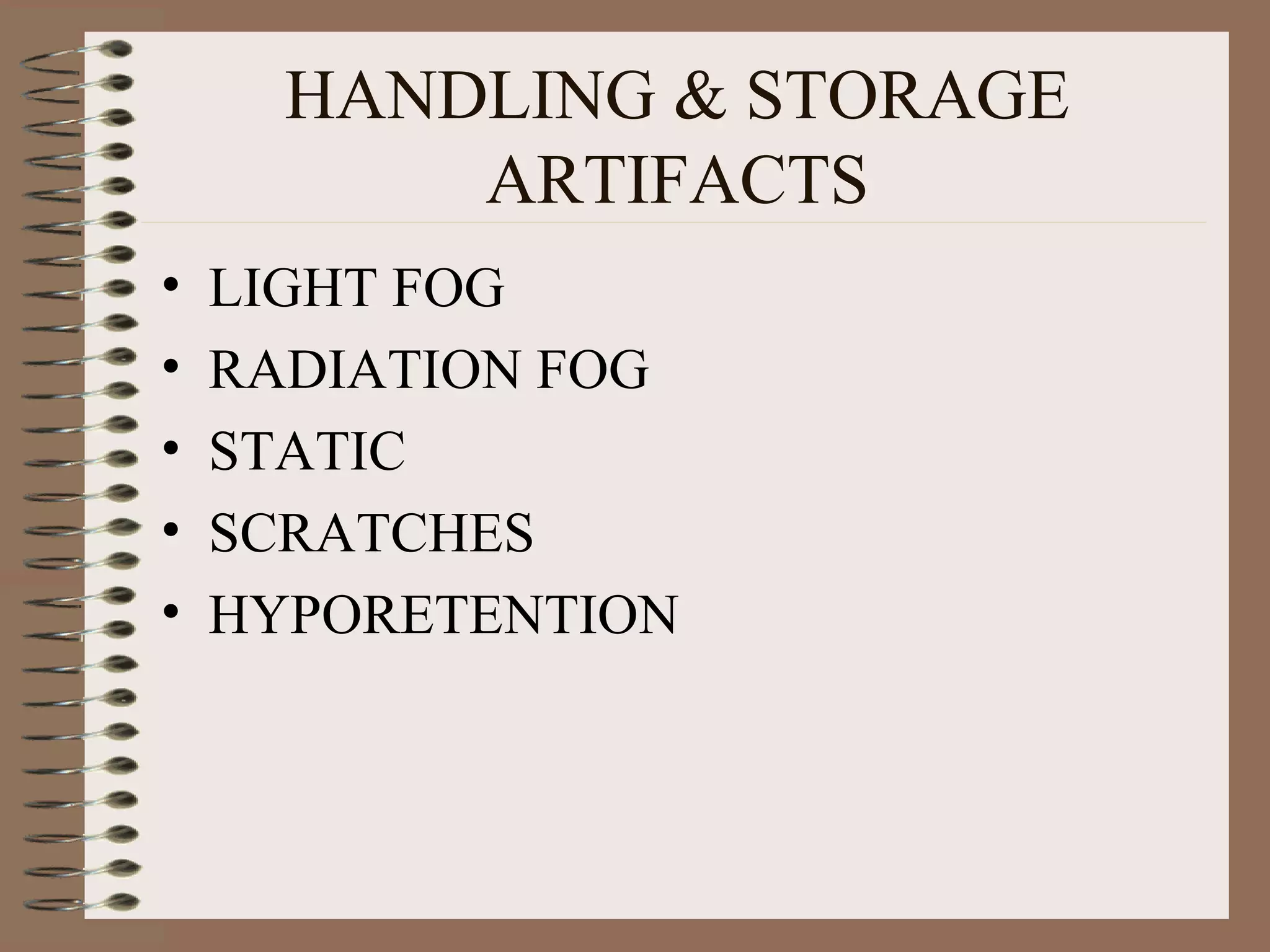Radiographic artifacts 2 | PPT