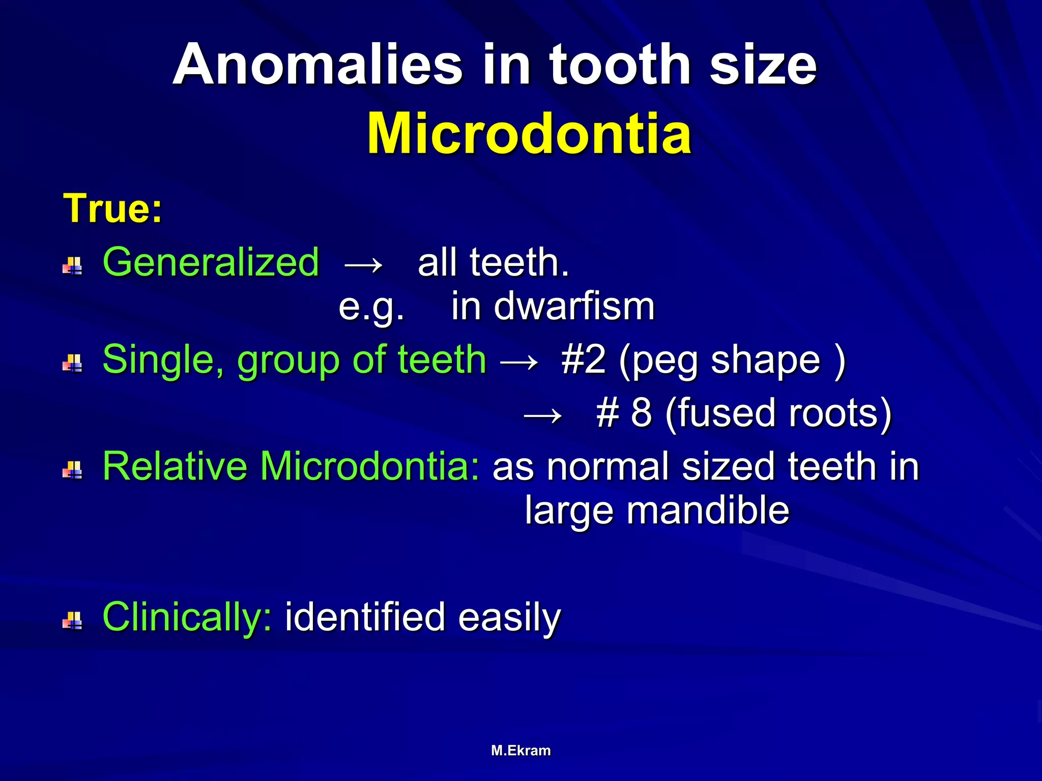 Radiographic assessment of teeth developmental anomalies | PPT