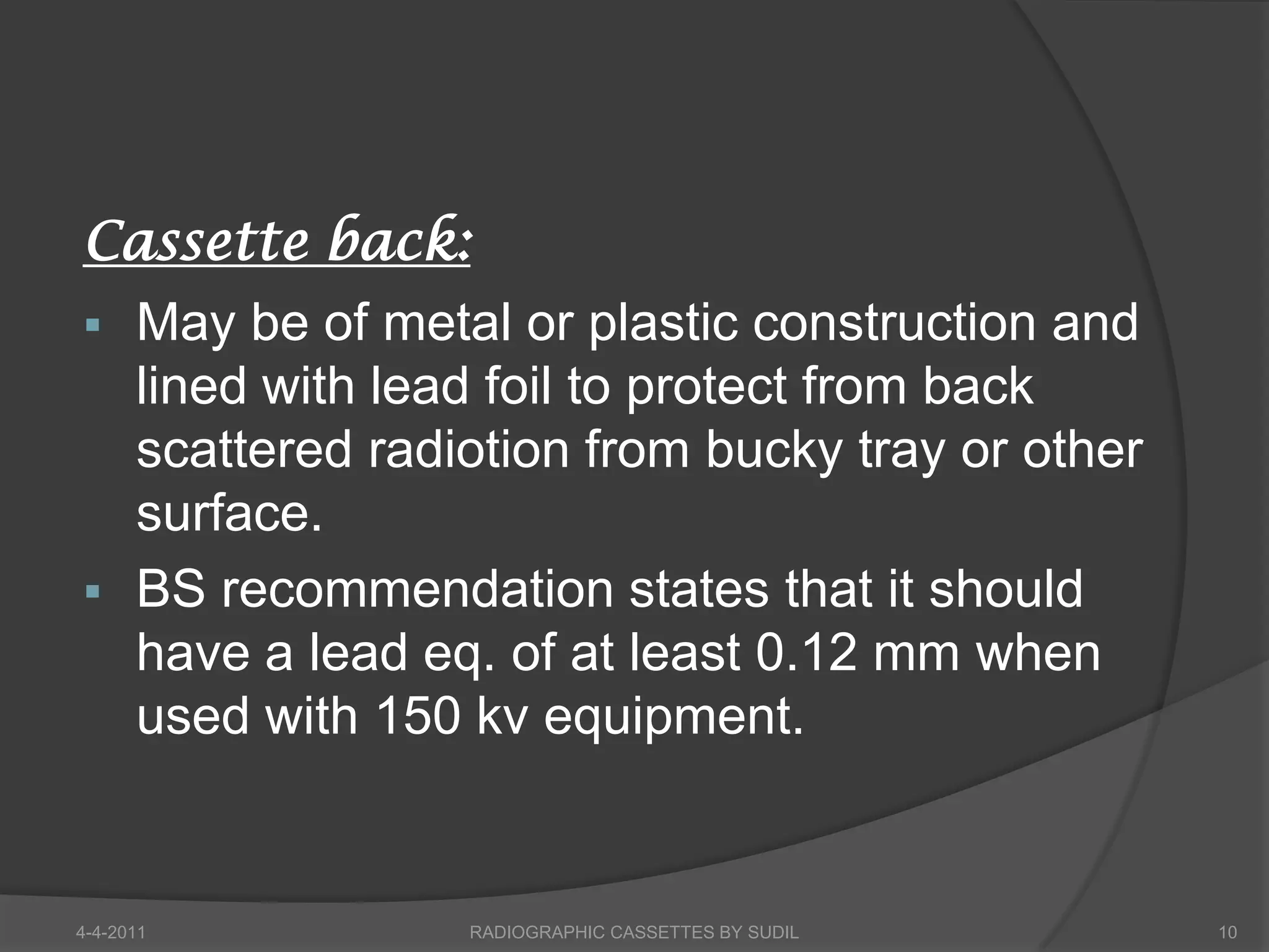 Radiographic cassettes | PPSX