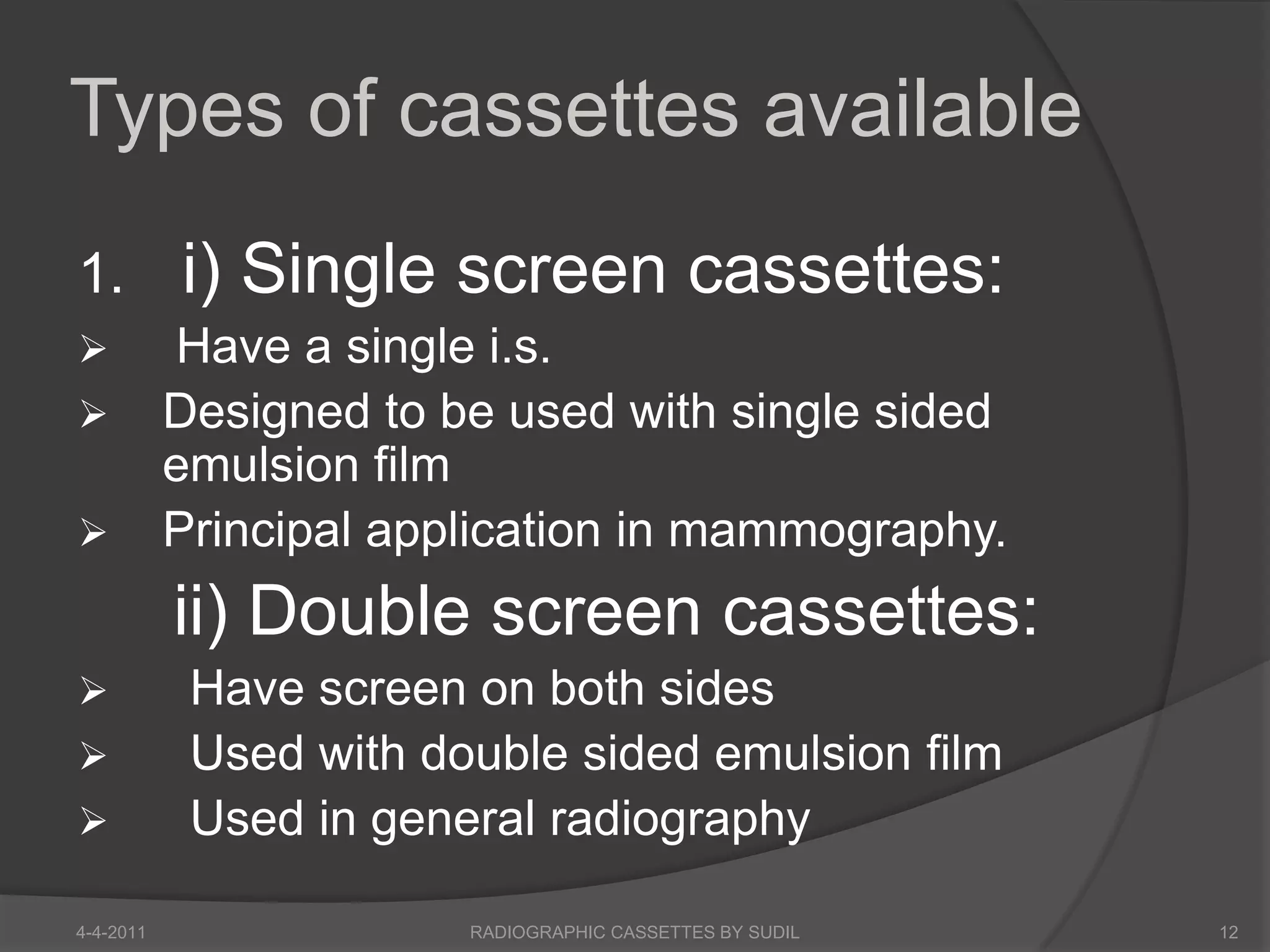 Radiographic cassettes | PPSX