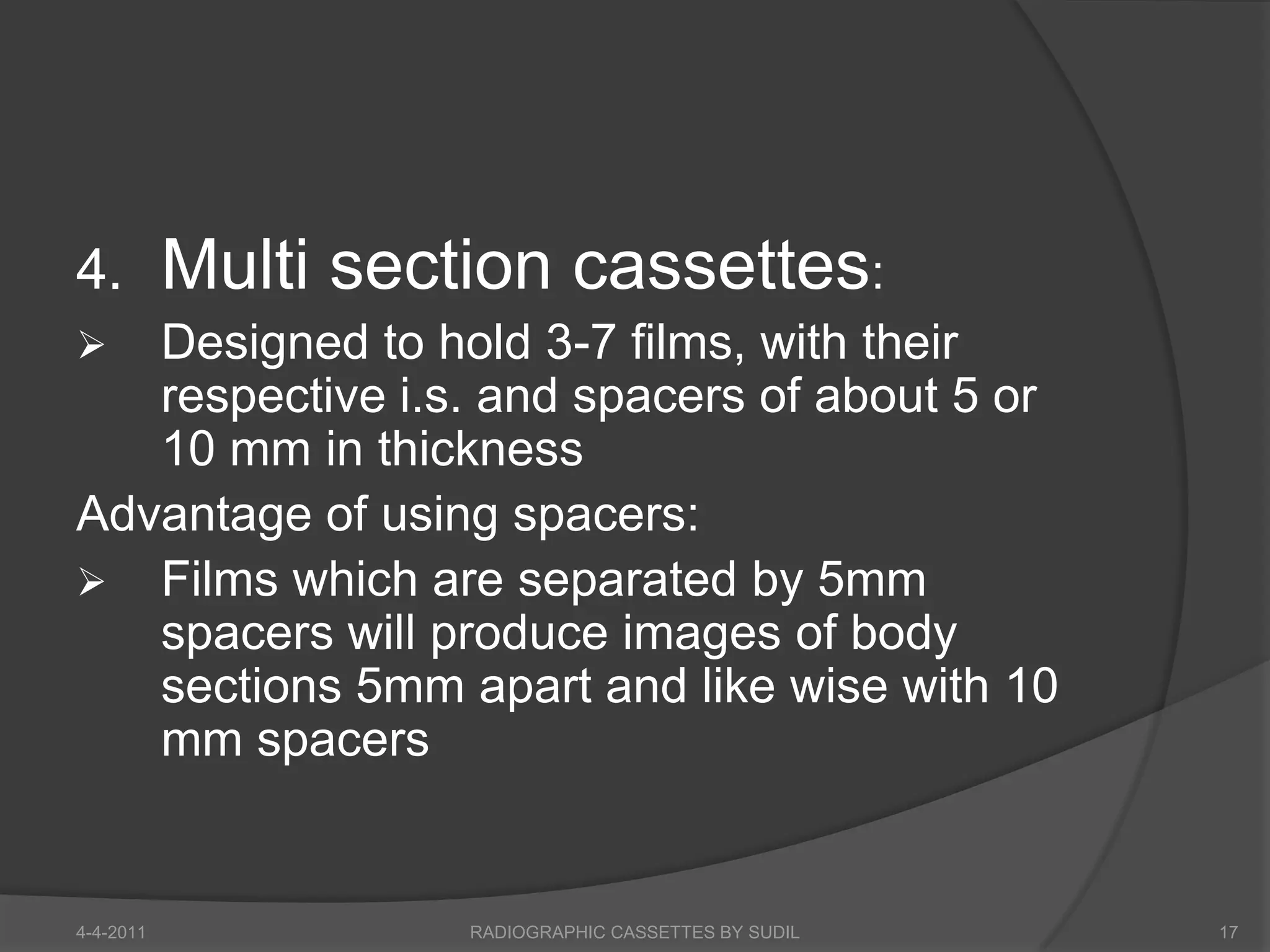 Radiographic cassettes | PPSX