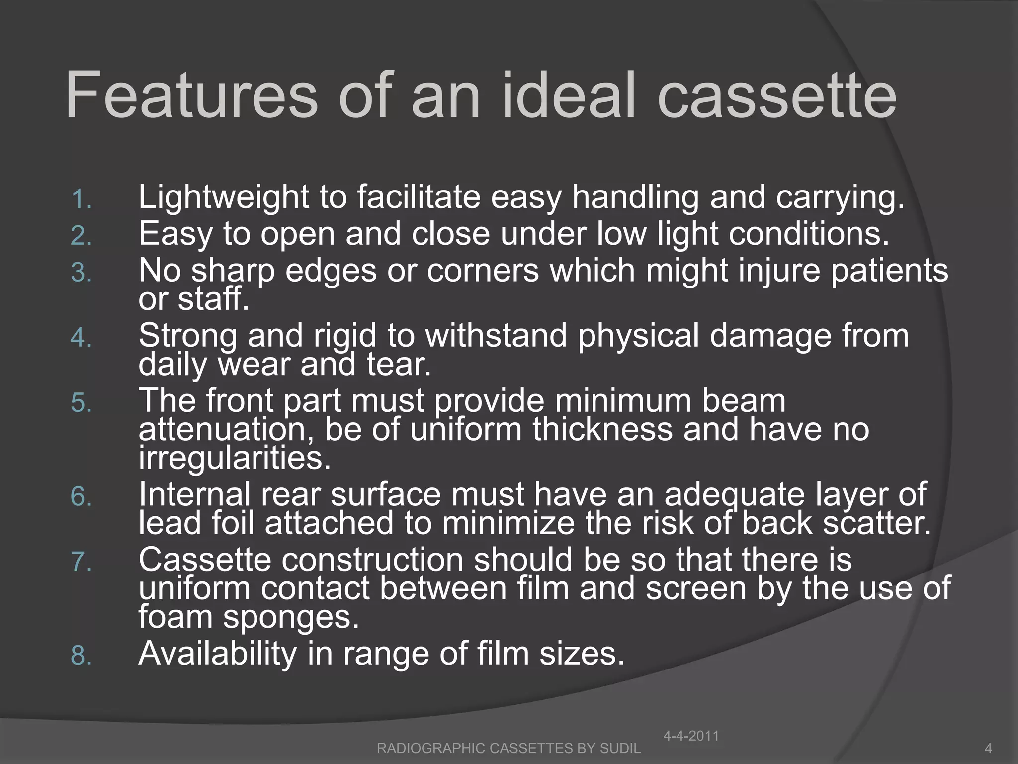 Radiographic cassettes | PPSX