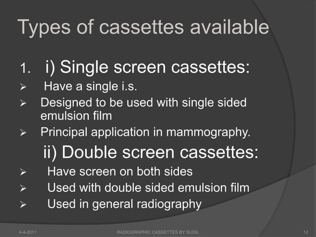 Radiographic cassettes | PPSX | Cameras and Camcorders | Consumer ...