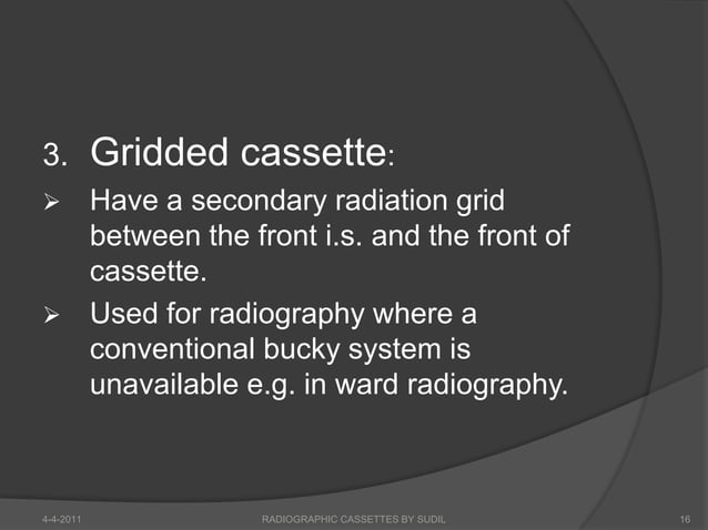 Radiographic cassettes | PPSX | Cameras and Camcorders | Consumer ...