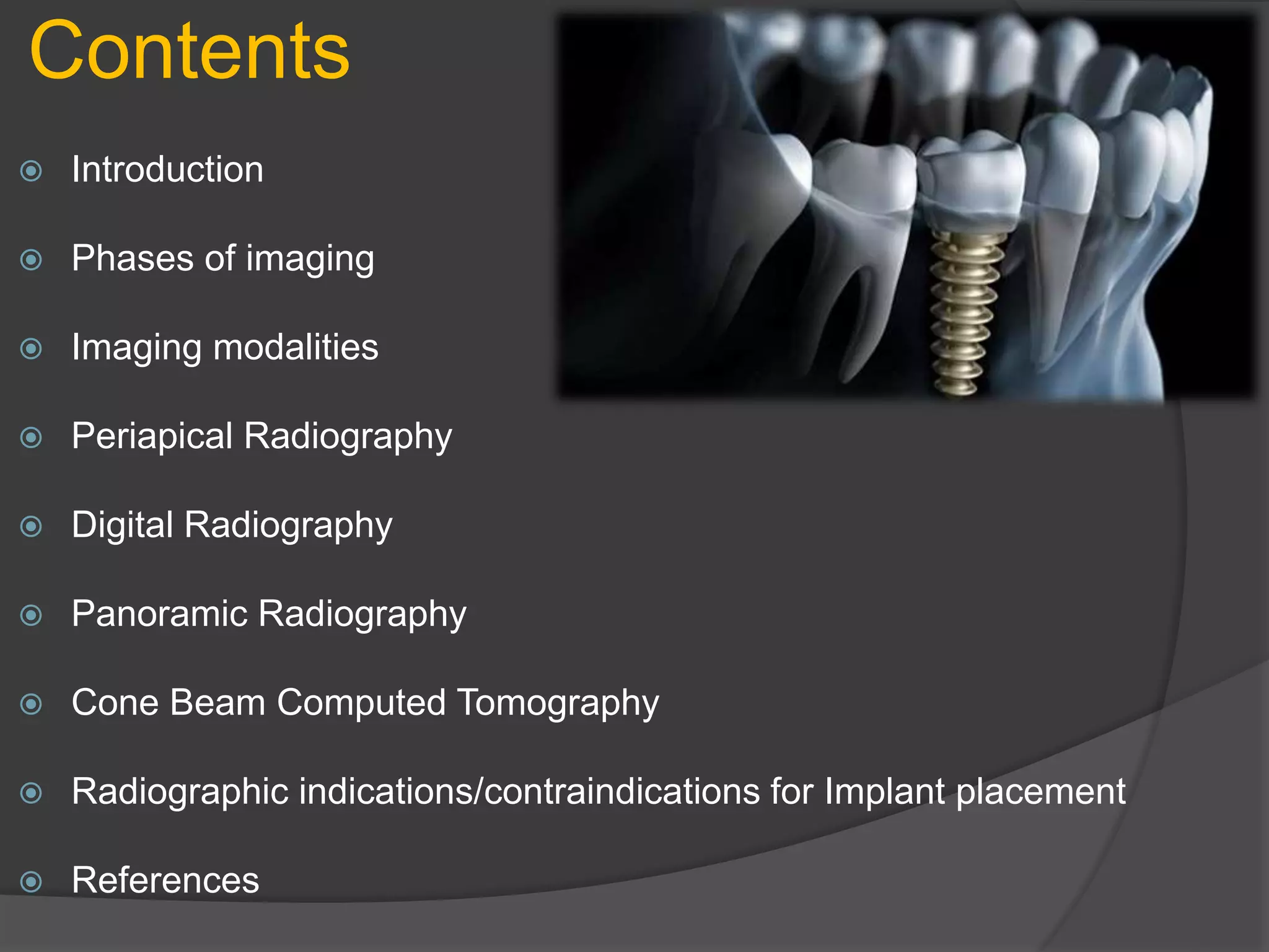 Radiographic considerations in dental implants | PPTX