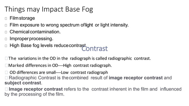 Radiographic Image contrast & image resolution | PPTX | Cameras and ...
