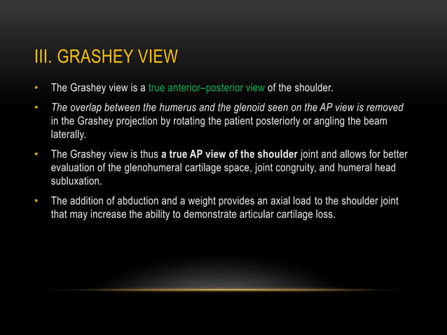 Radiographic evaluation of shoulder | PPTX | Death, Injury, or Military ...