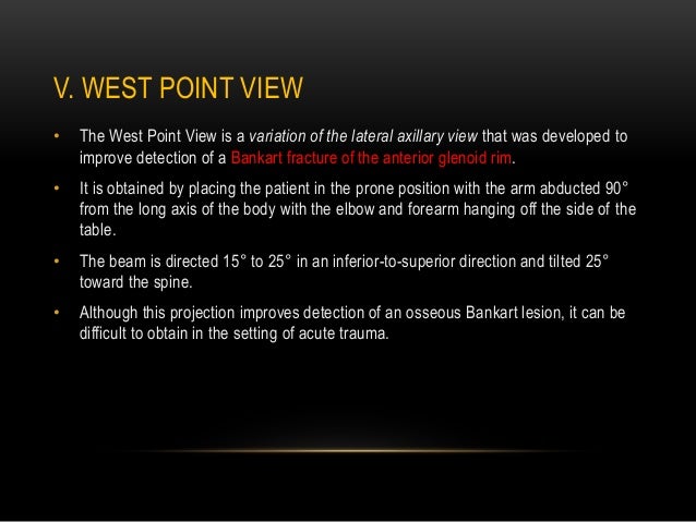 Radiographic evaluation of shoulder