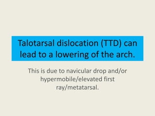 TaloTarsal Dislocation - Radiographic Evidence | PPTX
