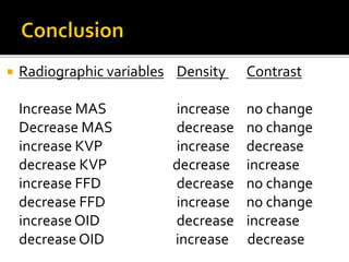 Radiographic factor | PPTX