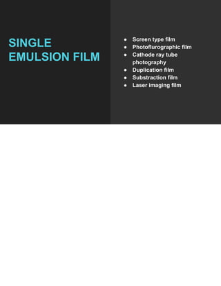 RADIOGRAPHIC FILM, types, uses, application | PDF