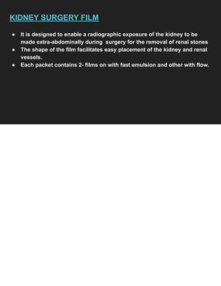 RADIOGRAPHIC FILM, types, uses, application | PDF