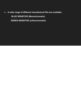 RADIOGRAPHIC FILM, types, uses, application | PDF