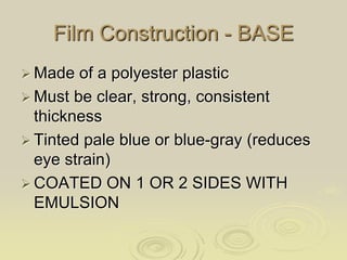 Radiographic film & intensifying screens w10 | PPTX