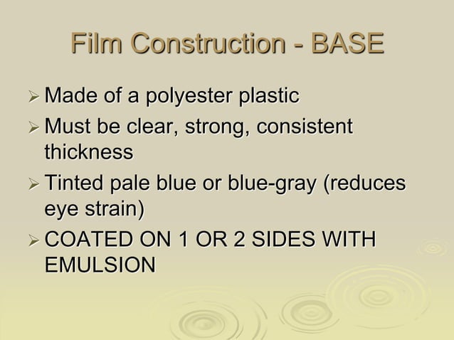 Radiographic film & intensifying screens w10 | PPTX