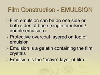 Radiographic film & intensifying screens w10 | PPTX