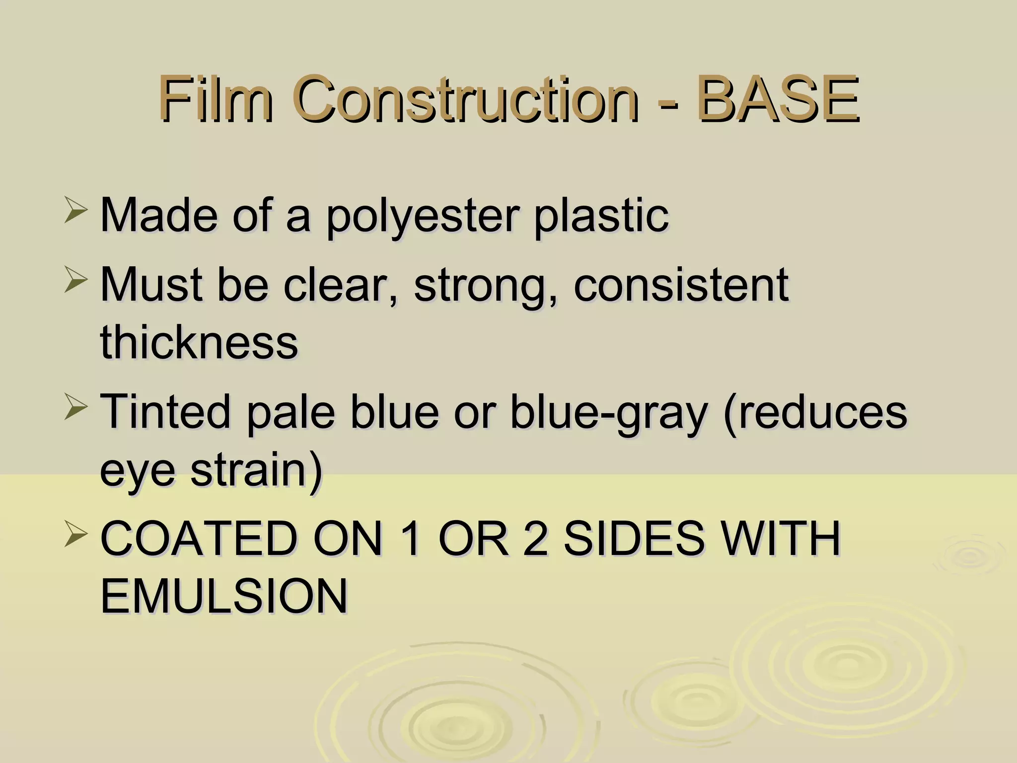Radiographic film ; intensifying screens | PPT