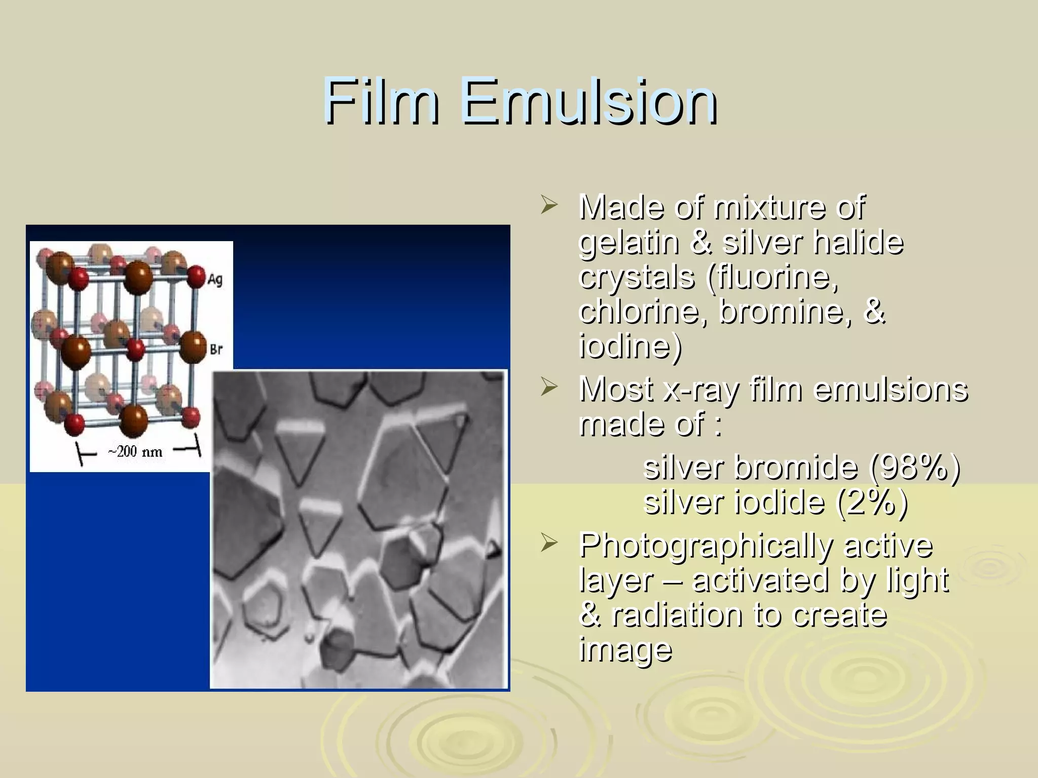 Radiographic film ; intensifying screens | PPT