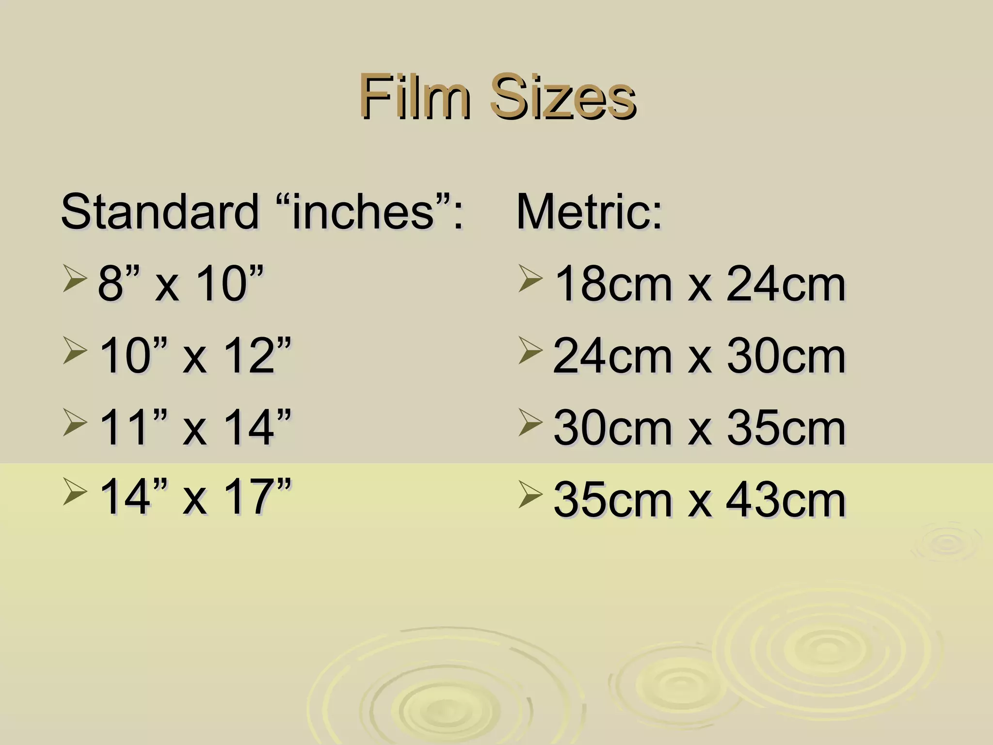 Radiographic film ; intensifying screens | PPT