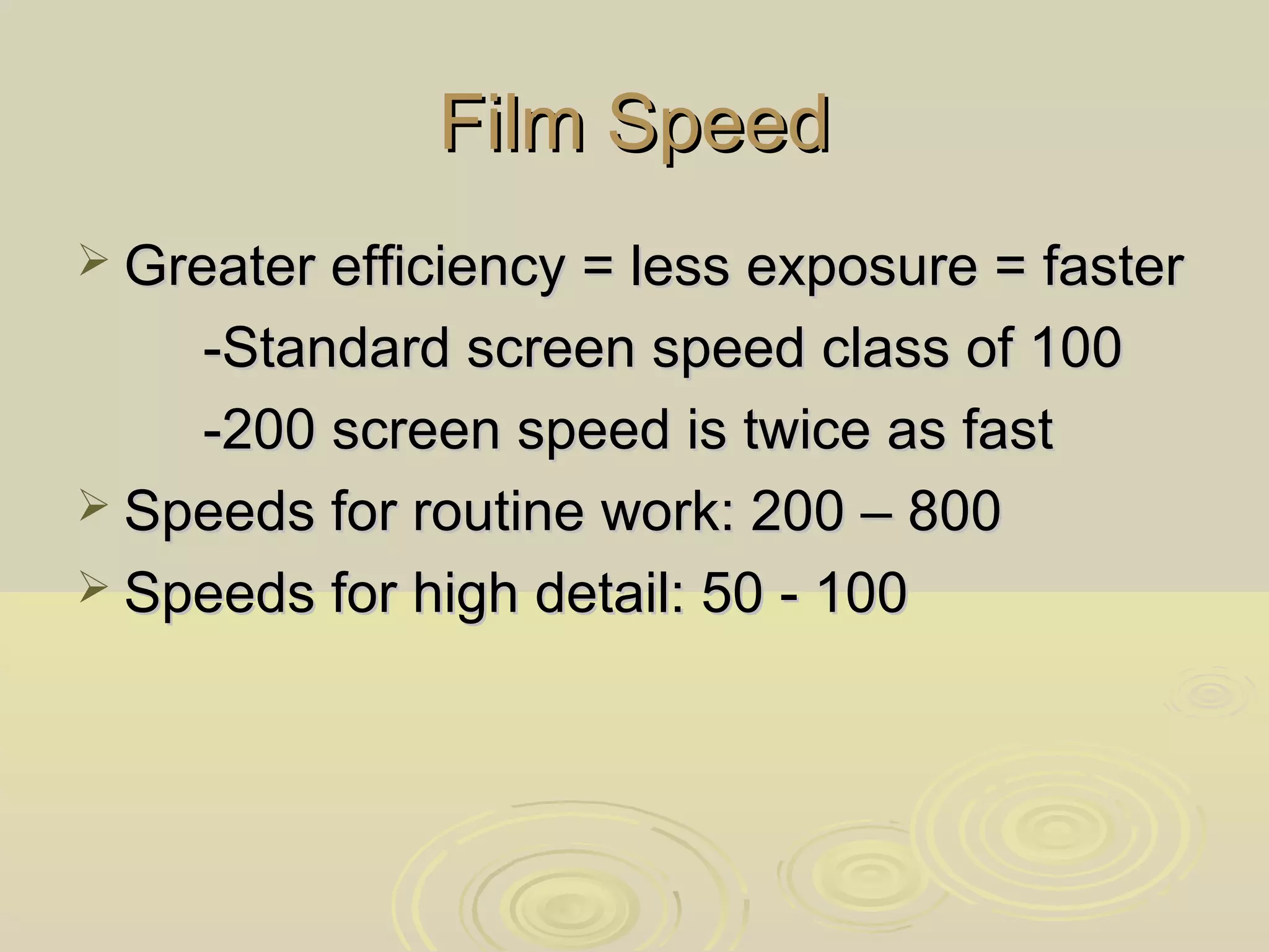 Radiographic film ; intensifying screens | PPT
