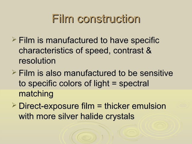 Radiographic film ; intensifying screens | PPT | Cameras and Camcorders ...