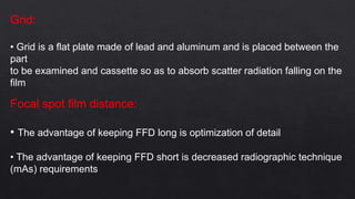 Radiographic image formation | PPTX