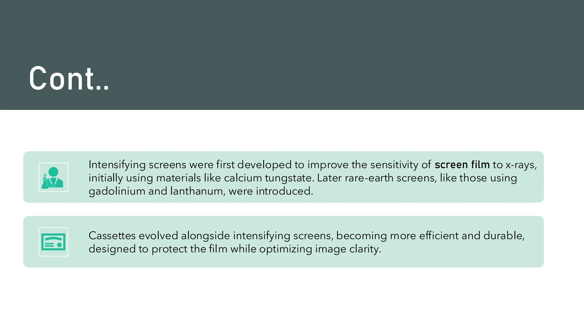 Radiographic Intensifying screen and Cassette.pdf