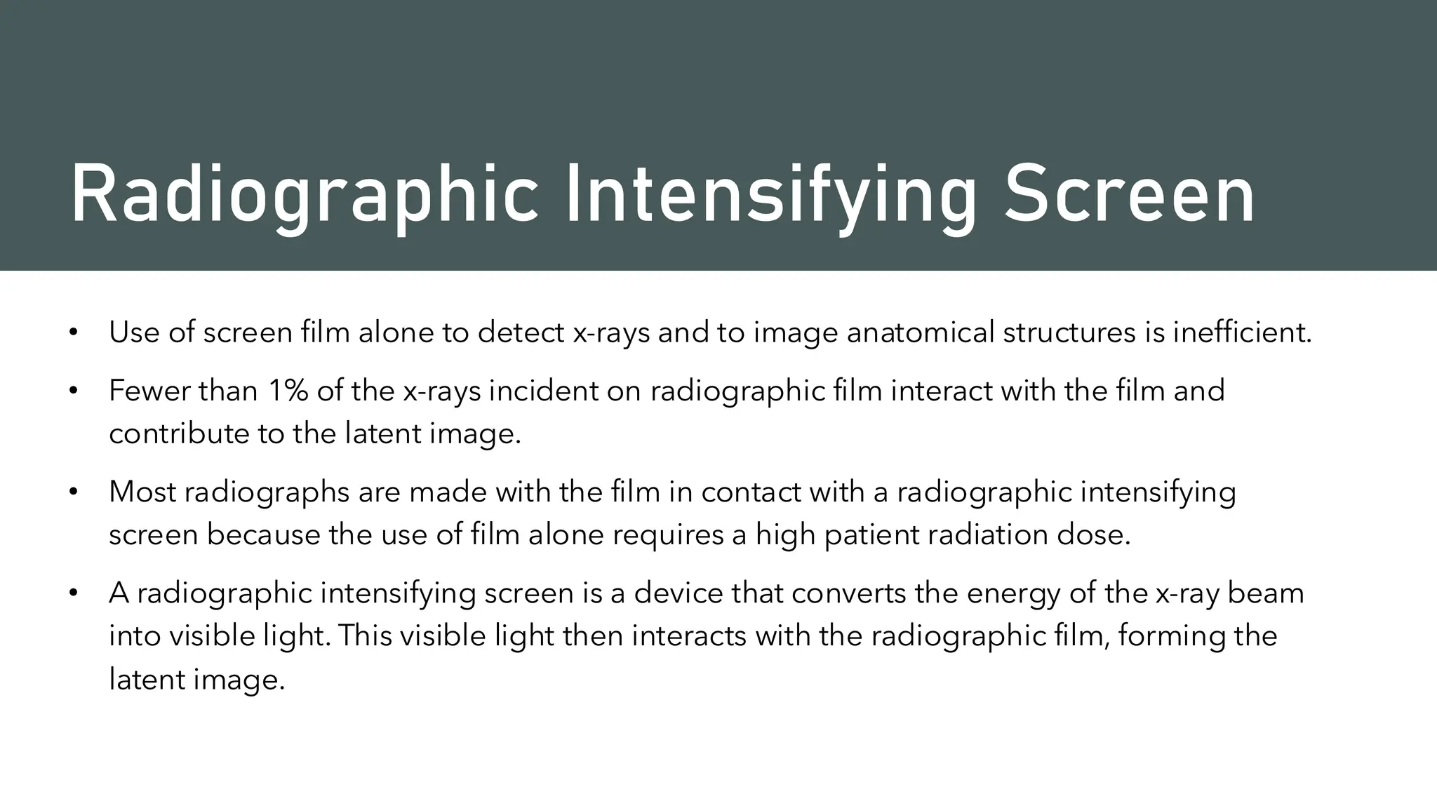 Radiographic Intensifying screen and Cassette.pdf