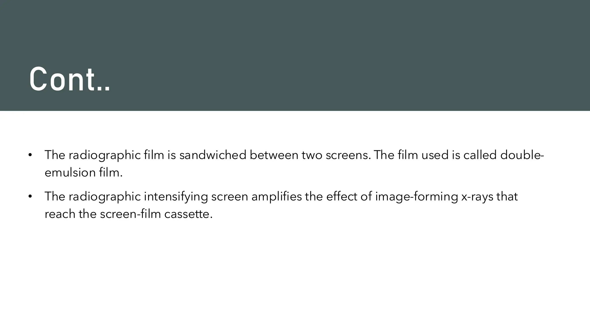 Radiographic Intensifying screen and Cassette.pdf