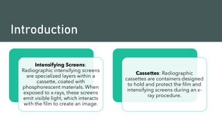 Radiographic Intensifying screen and Cassette.pdf