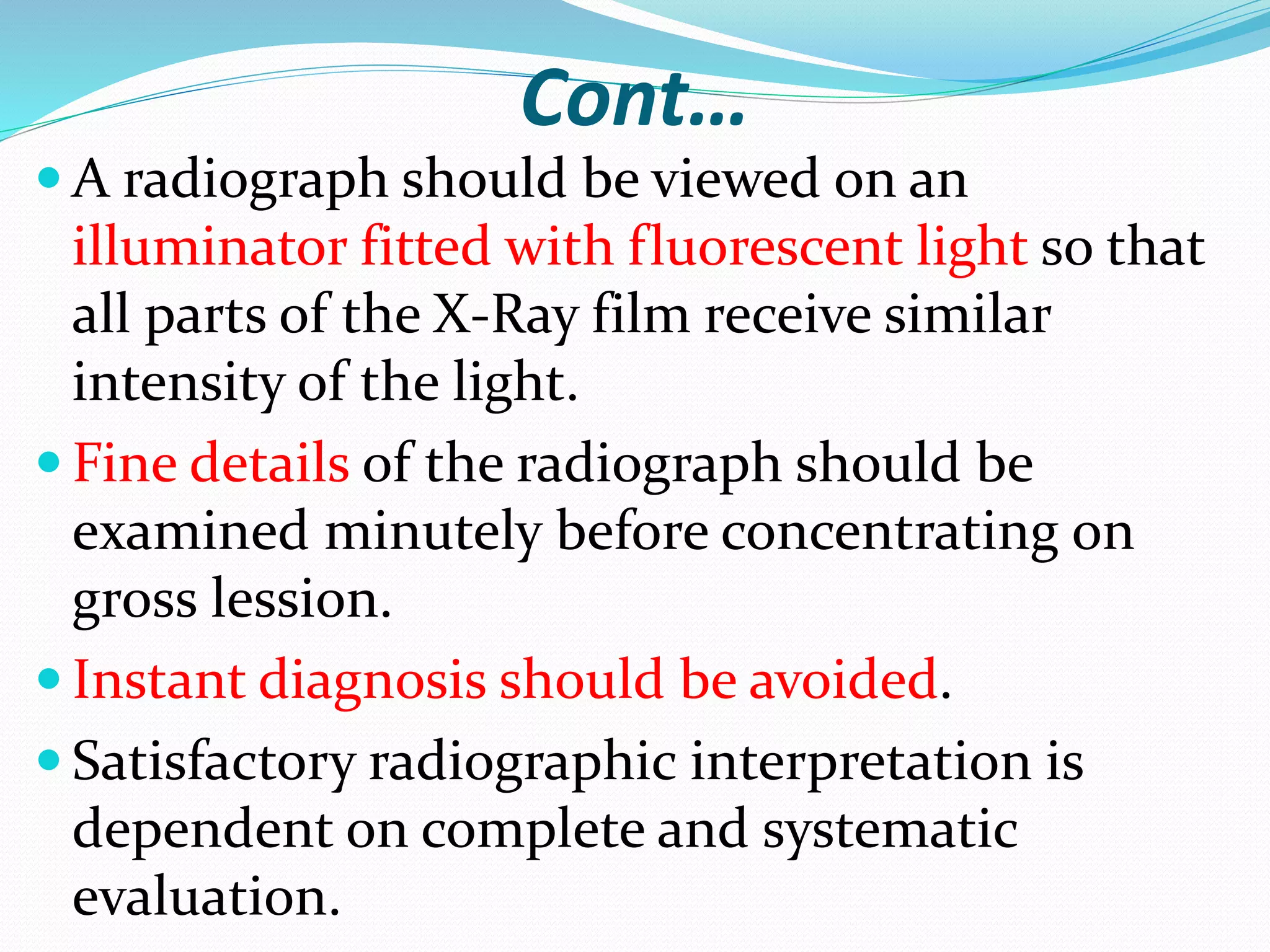 Radiographic interpretation | PPTX