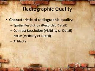 Radiographic parameters | PPTX