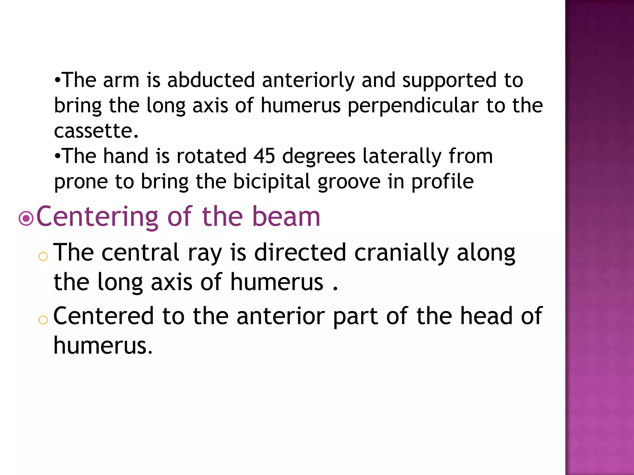 Radiographic positioning of humerus and shoulder | PPTX