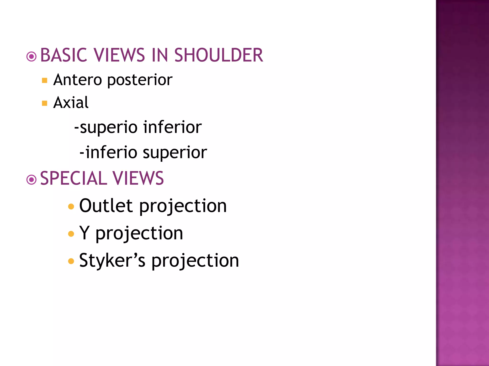 Radiographic positioning of humerus and shoulder | PPTX