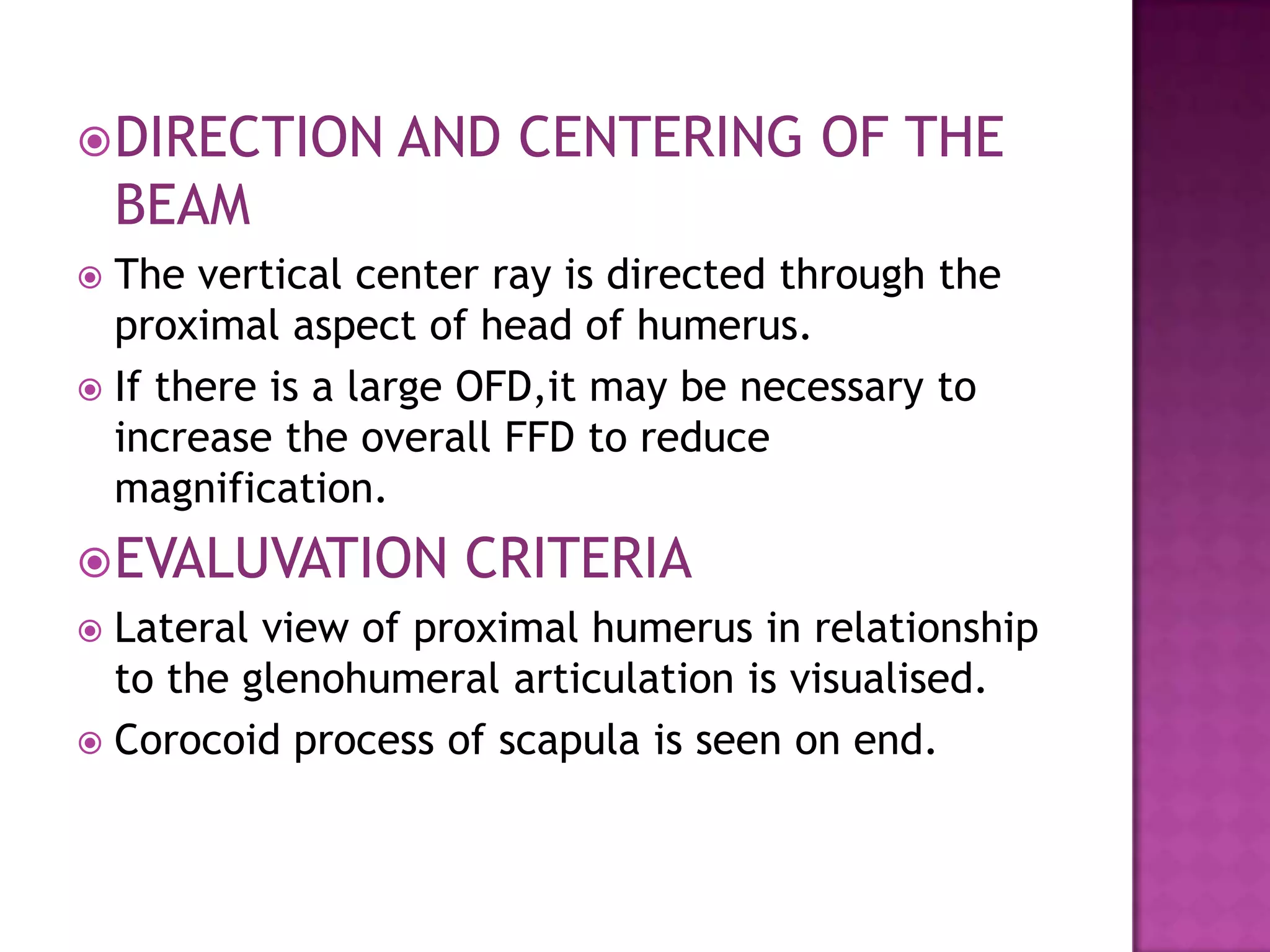 Radiographic positioning of humerus and shoulder | PPTX