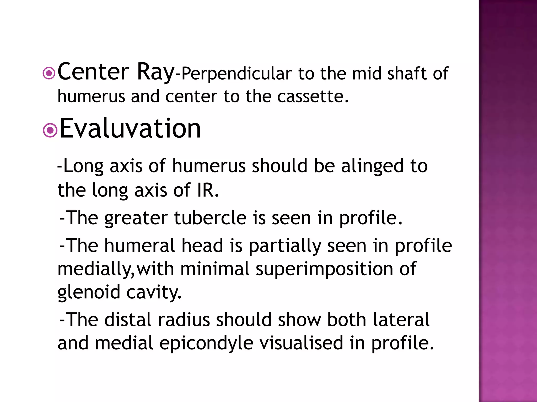 Radiographic positioning of humerus and shoulder | PPTX