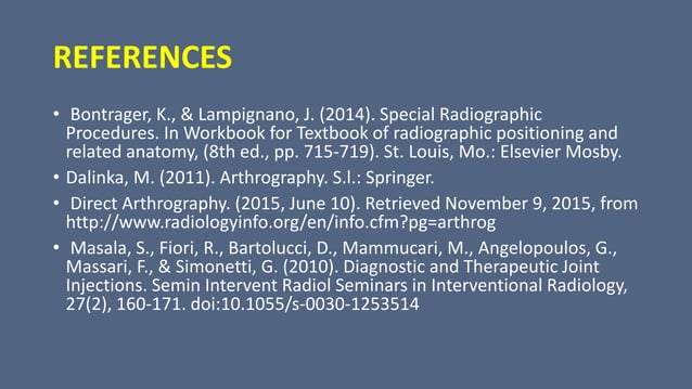 Radiographic procedure arthogram.....pptx