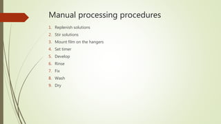 Radiographic processing and dark room | PPTX
