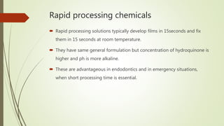 Radiographic processing and dark room | PPTX